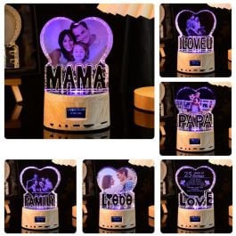 Custom Crystal Bluetooth Music Box With Photo, Picture and Your Own ...