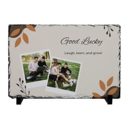 Personalized Good Luck Gifts - Personalized Sublimation Slate Rock ...
