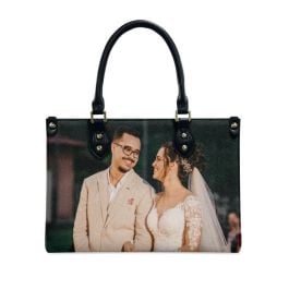 Custom PU Leather Handbag with photo, picture and your own design