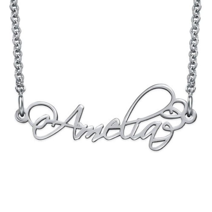 Custom Made Sterling Silver 925 / Copper Name Necklace in Cursive | My ...