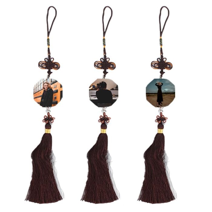 Personalized Round-shaped Car Hanging Pendant With Photo, Picture and ...