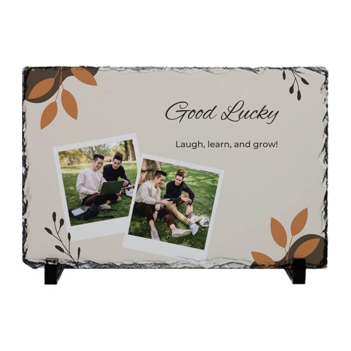 Personalized Good Luck Gifts - Personalized Sublimation Slate Rock ...