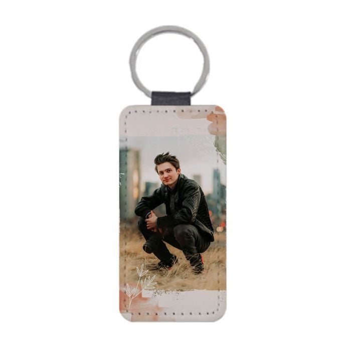 Personalized Retirement Gifts - Custom Rectangle Soft Leather Keychain With Your Own Photos ...