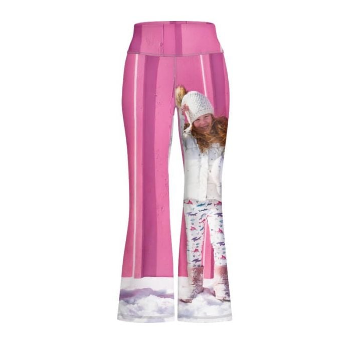 Custom Kids Flare Yoga Pants with photo, picture and your own design
